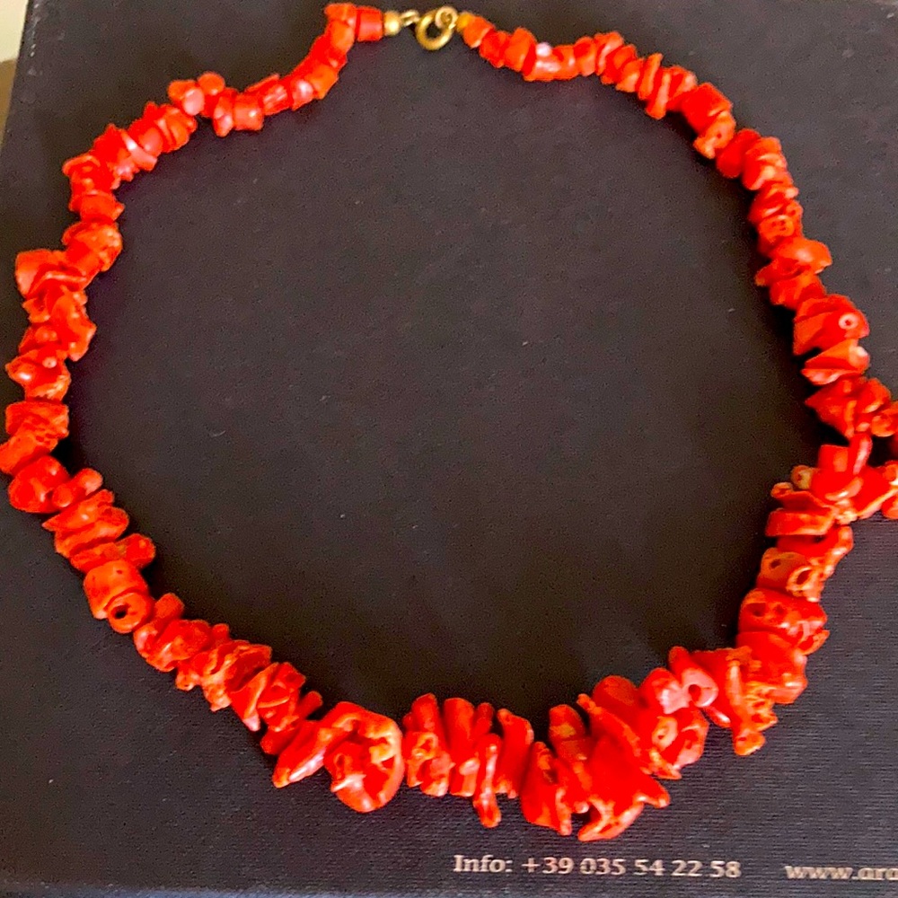 Authentic Coral Necklace From Capri Italy - Gem